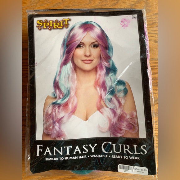 Spirit | Costumes | Spirit Halloween Fantasy Curl Pastel Pink Purple ...